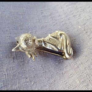 Vintage | Jewelry | Vintage Cat Pin Sterling Silver | Poshmark